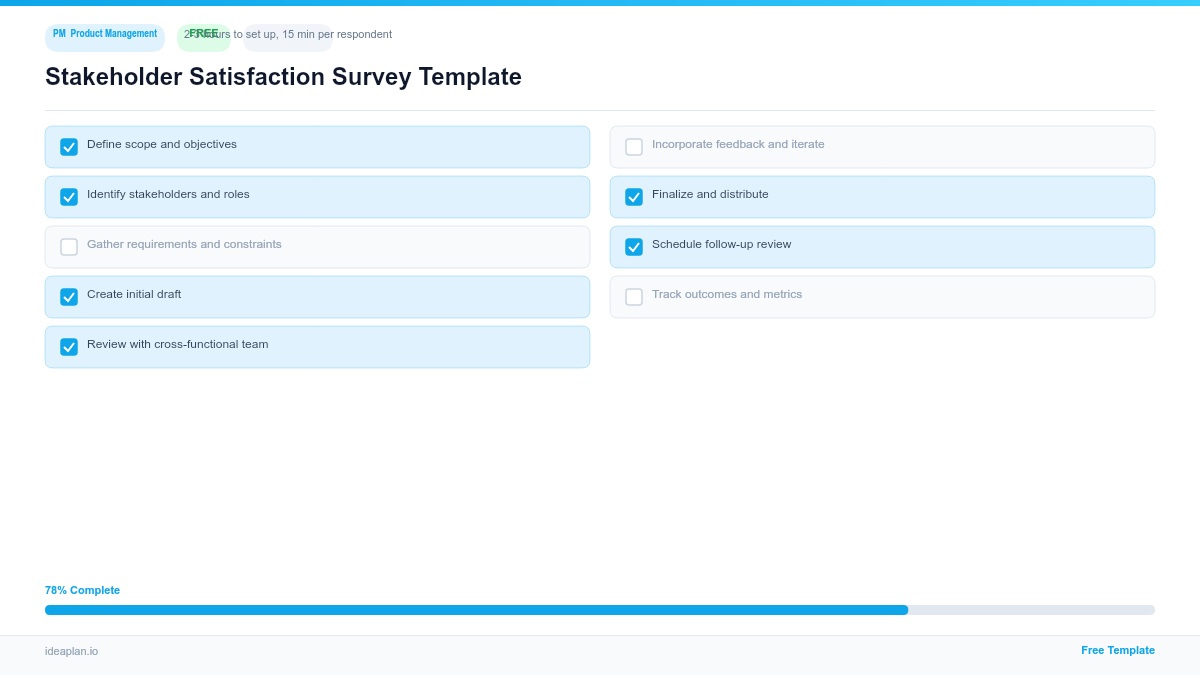 Stakeholder Satisfaction Survey Template | IdeaPlan