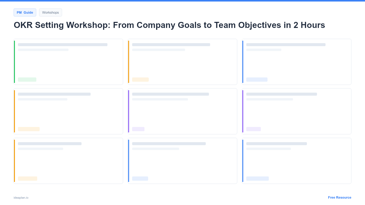 OKR Setting Workshop: From Company Goals to Team Objectives