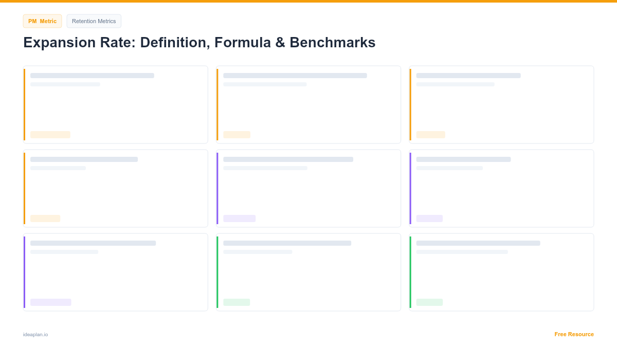 Expansion Rate: Definition, Formula & Benchmarks | IdeaPlan