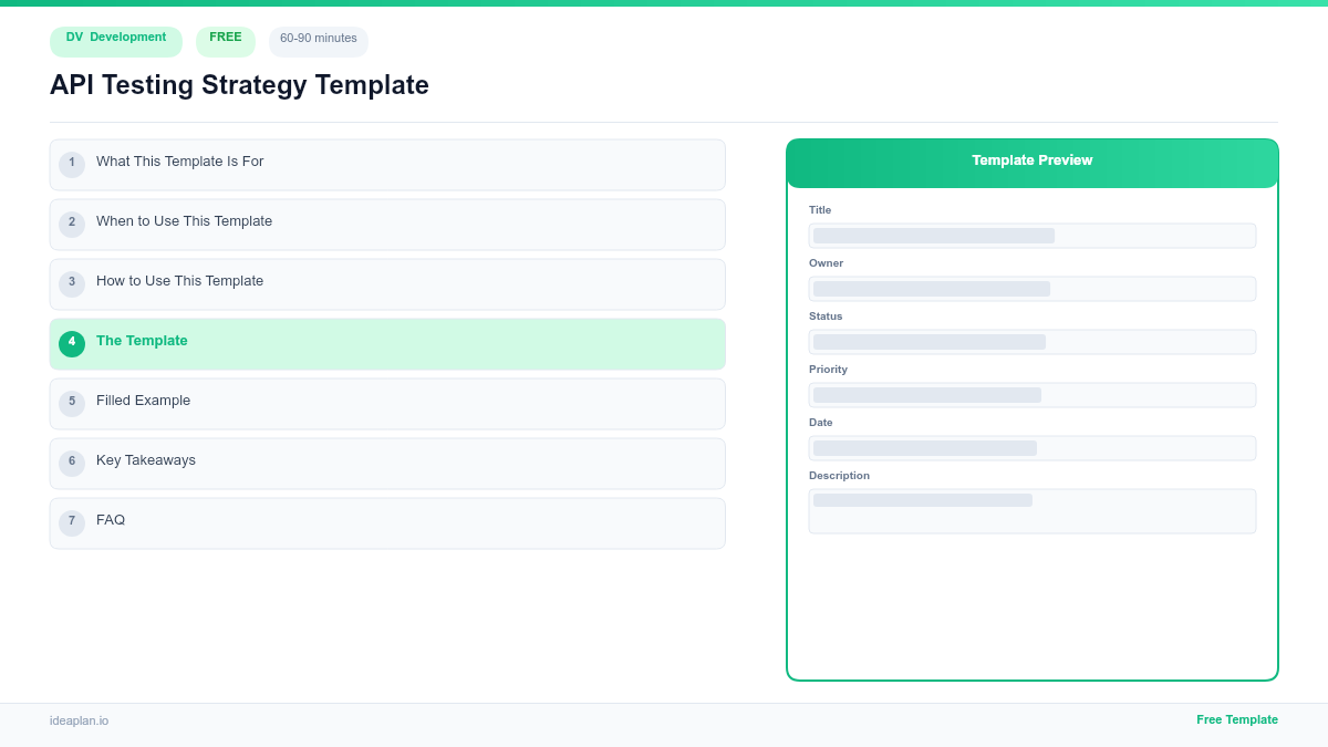 API Testing Strategy Template for PMs
