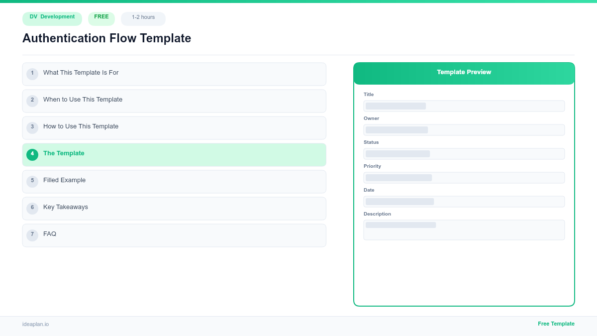 Authentication Flow Template for PMs