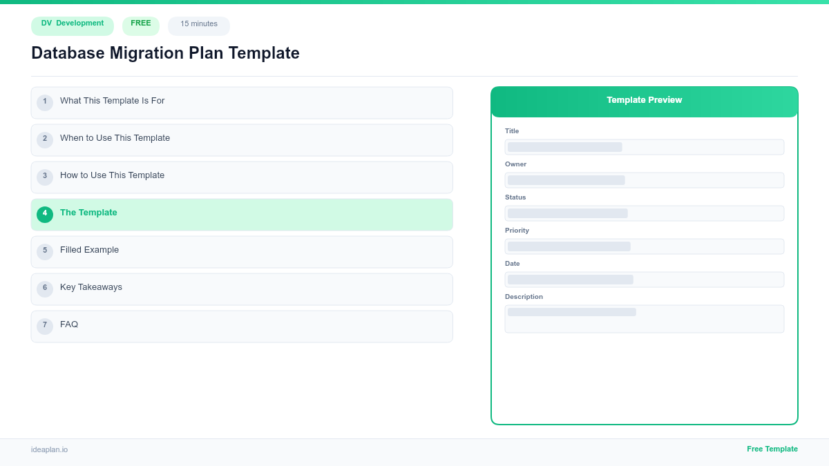 Database Migration Plan Template