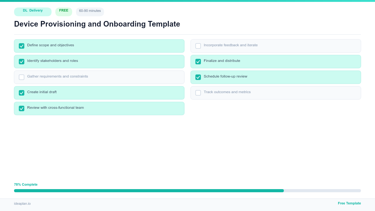 Device Provisioning and Onboarding Template