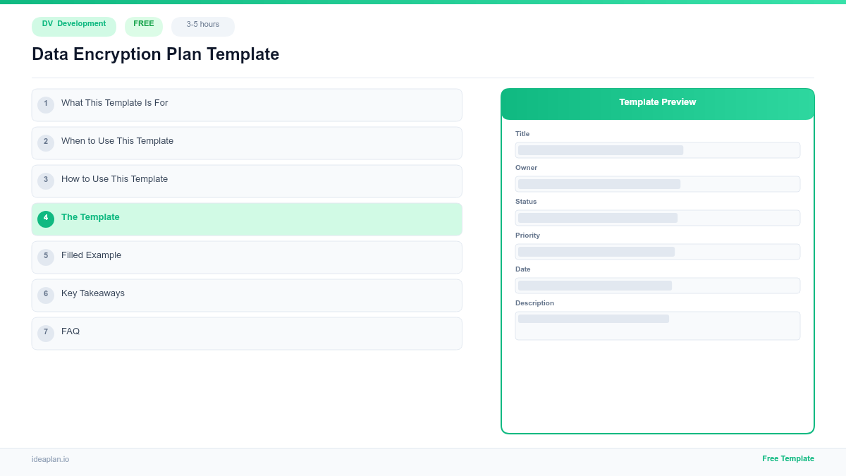 Data Encryption Plan Template for PMs | IdeaPlan