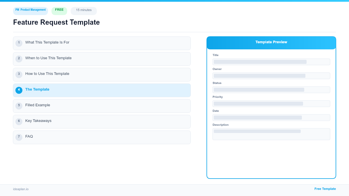 Feature Request Template for Product Managers