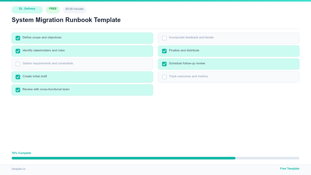 System Migration Runbook Template