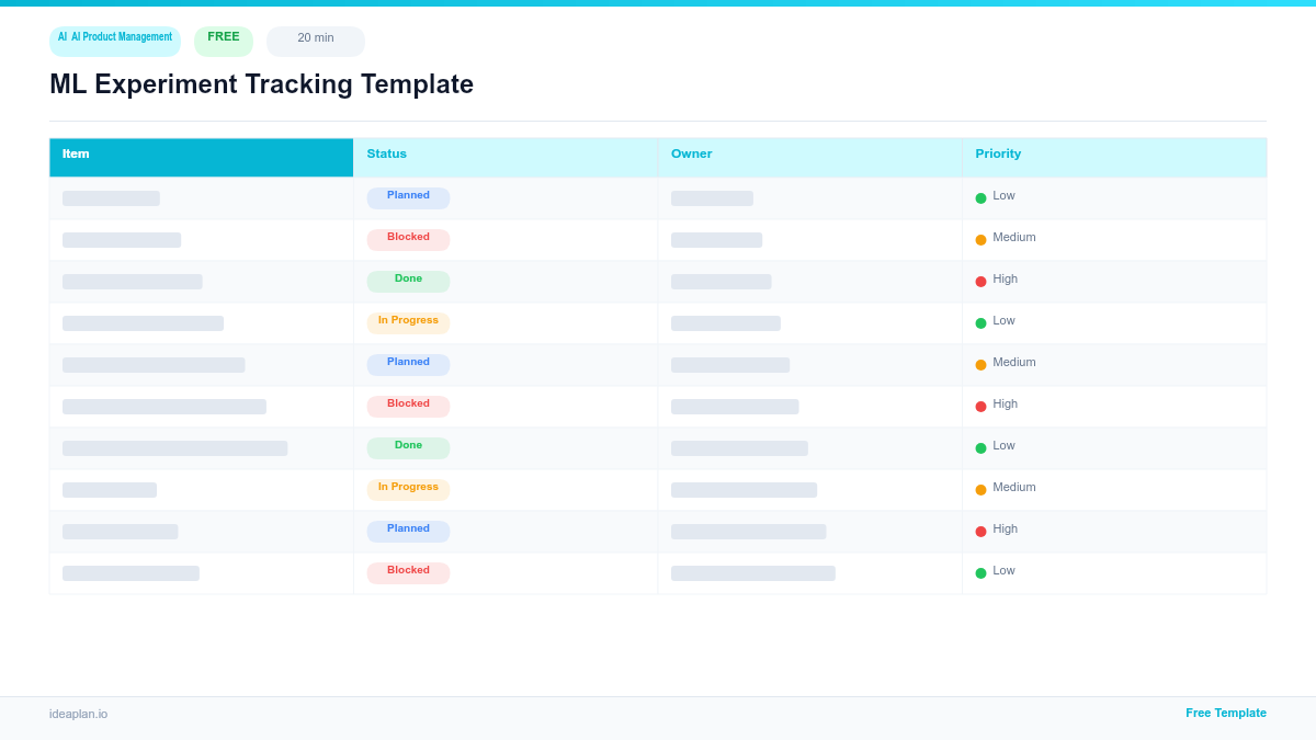 ML Experiment Tracking Template