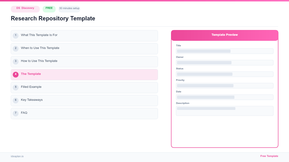 Research Repository Template for User Research | IdeaPlan