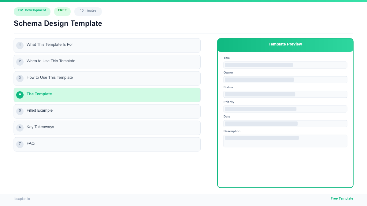 Schema Design Template for Engineering Teams