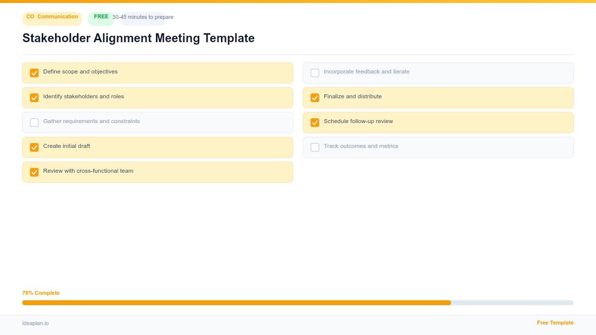 Stakeholder Alignment Meeting Template